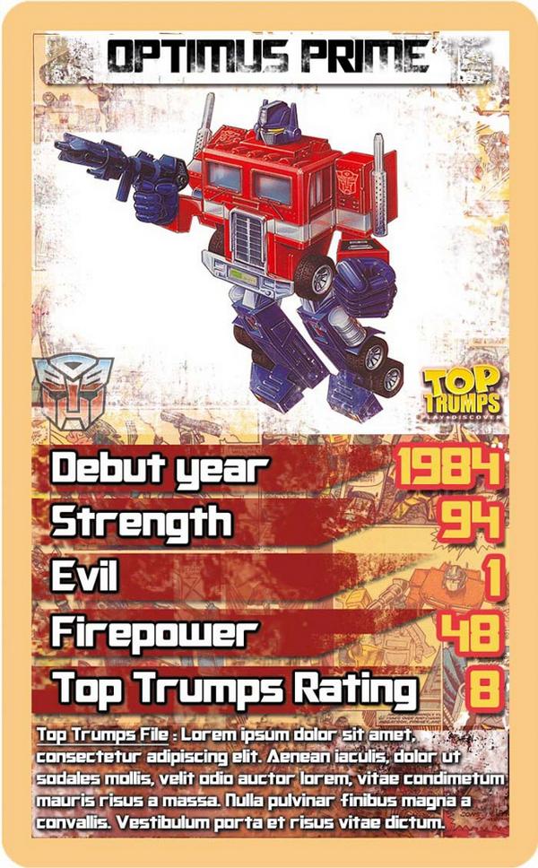 Merchandise Review: G1 Transformers Top Trumps - Auto Assembly